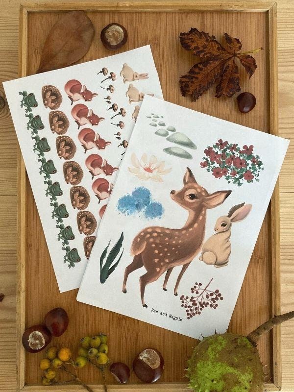 Printable Woodland Sticker Sheets Planner Stickers BUJO - Etsy
