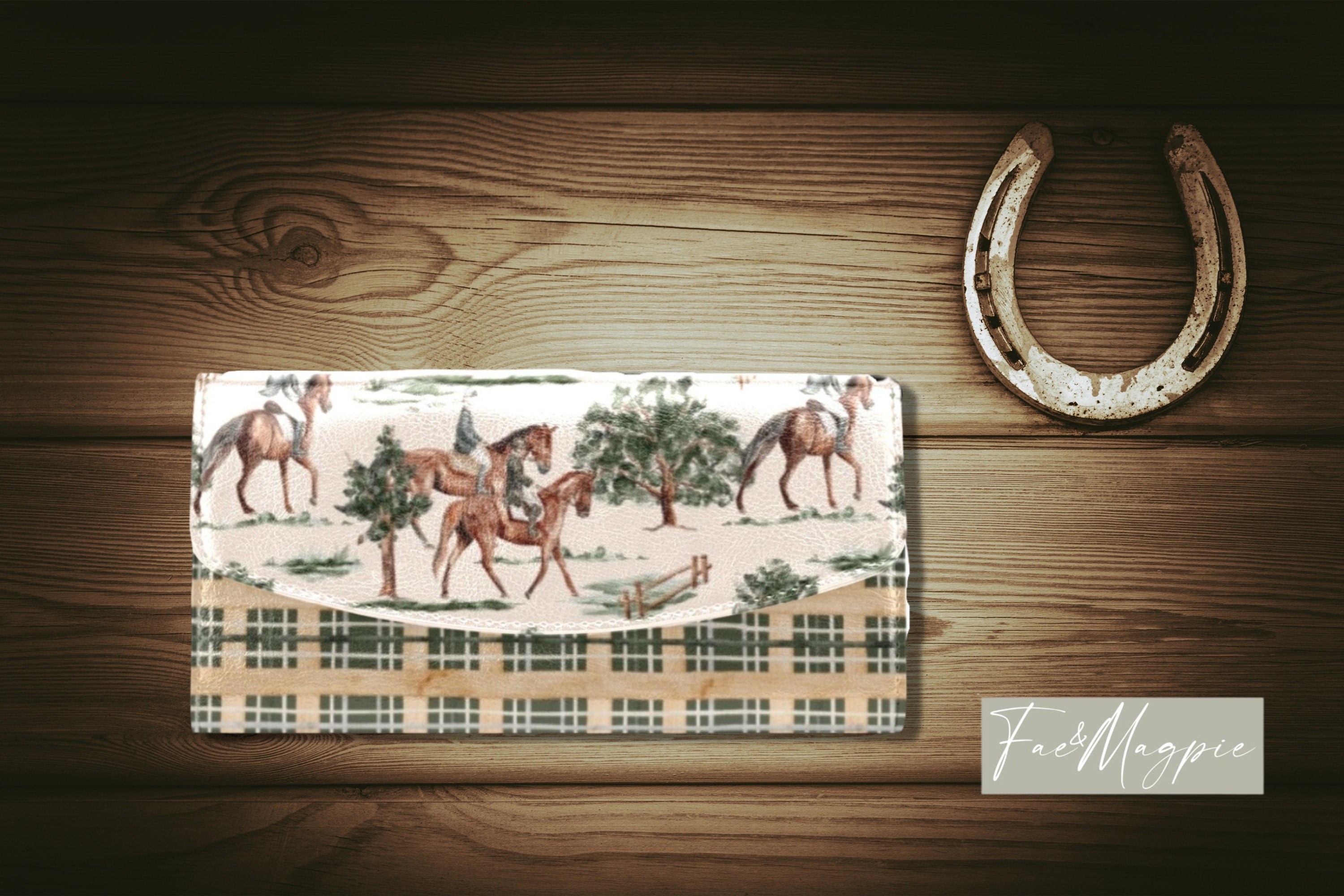 Equestrian Wallet, Horses Purse, Horse Gift, Cottagecore Wallet, Horse ...