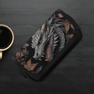 Dark Dragon Pouch Fantasy Fairytale Case, Pen Storage Bag, Black Pen ...