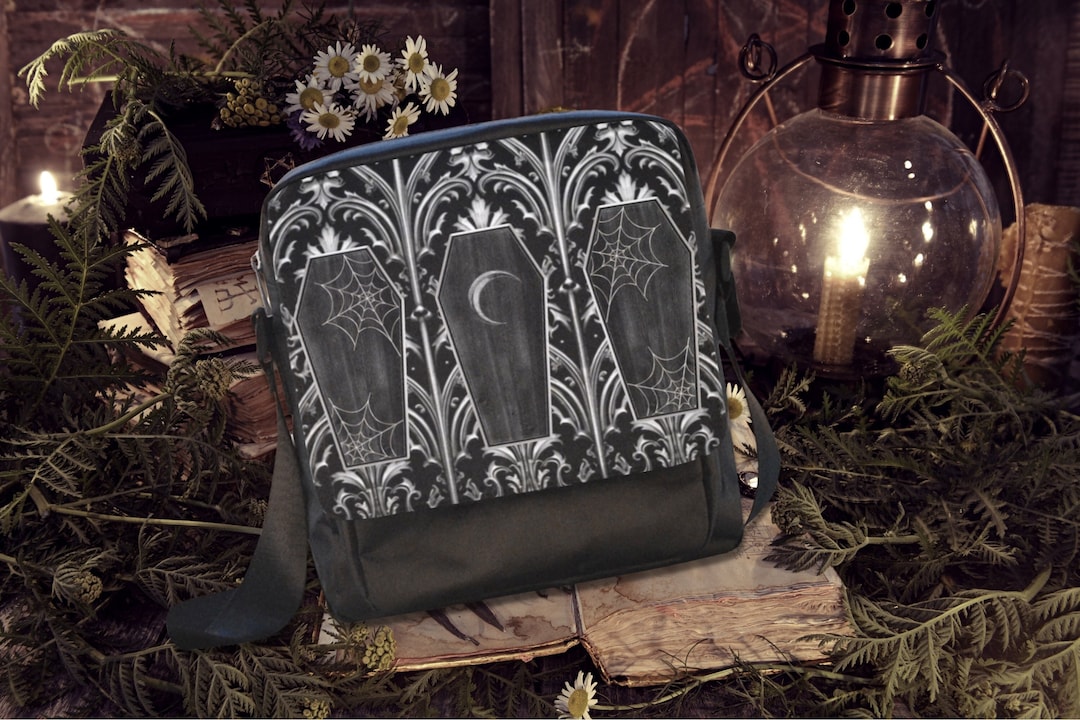 Gothic Coffin Nylon Crossbody Bag, Vampire Goth - Etsy