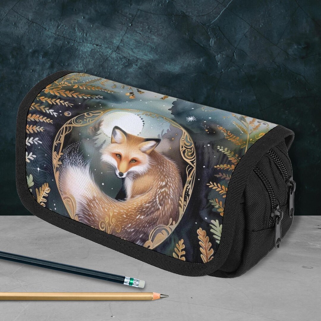 Lunar Fox Stationary Pencil Pouch, Fantasy Pencil Case, Forestcore Pen ...