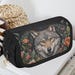 Grey Wolf Floral Stationary Pencil Pouch, Wolf Pencil Case, Nature ...