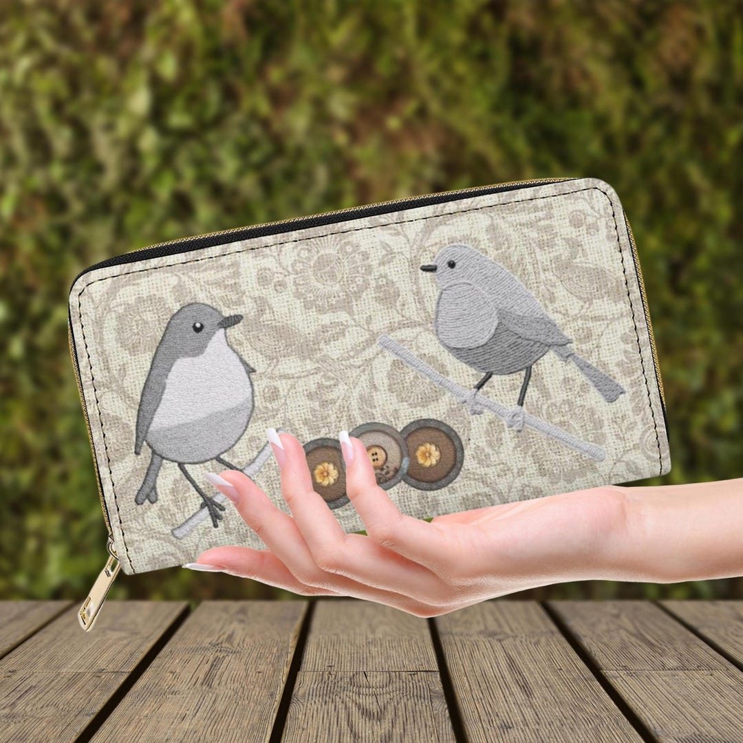 Birds and Buttons Wallet - Etsy