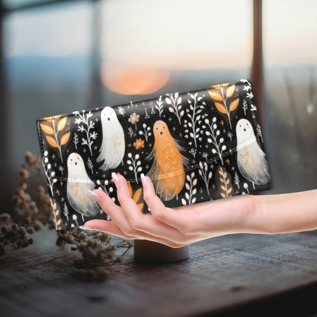 Ghosts Halloween Wallet, Dark Academia Purse Gift, Cute Ghosts Wallet ...