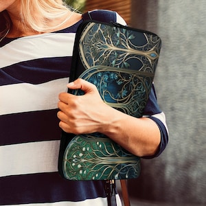 Tree of Life Laptop Sleeve Stained Glass Laptop Travel Case Boho Hippie ...
