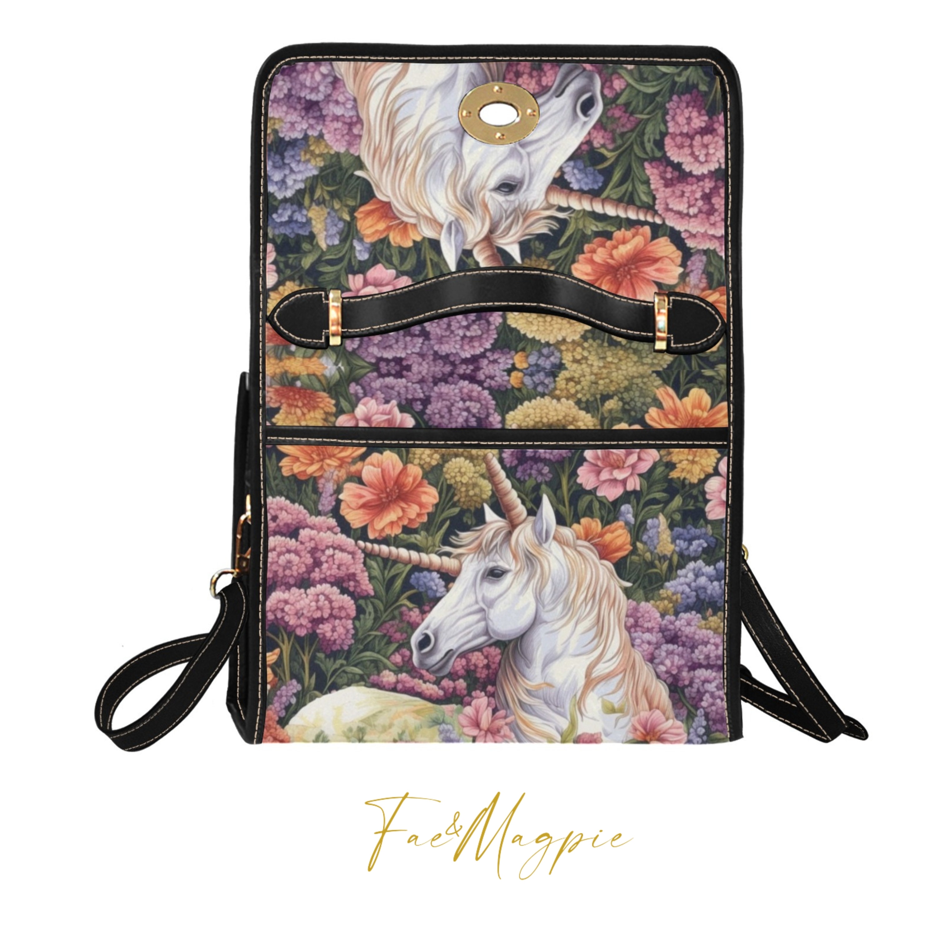 Mystic Unicorn Purse Fantasy Canvas Satchel Bag, Unicorn Purse ...
