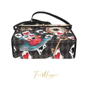 Mad Hatter Retro Canvas Satchel Bag, Alice in Wonderland Purse, Magical ...