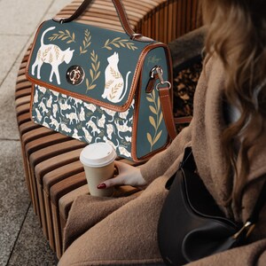 White Cats Satchel Bag - Etsy
