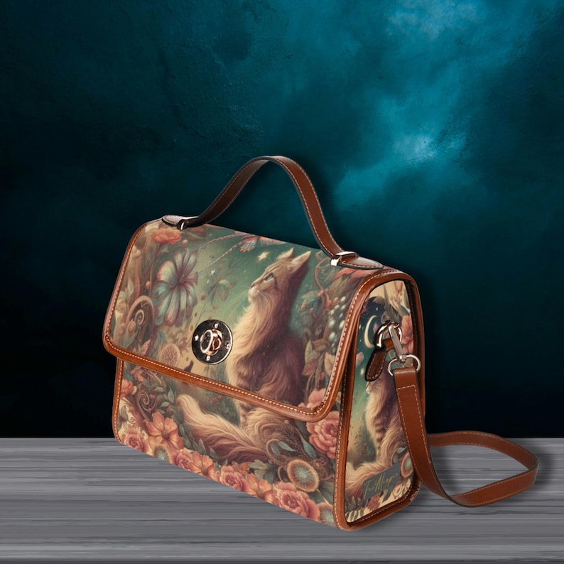 Fantasy Cat Satchel Handbag, Cottagecore Cat Bag, Fairytale Boho Purse ...