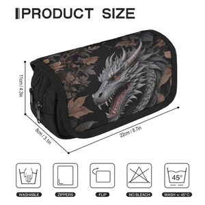 Dark Dragon Pouch Fantasy Fairytale Case, Pen Storage Bag, Black Pen ...