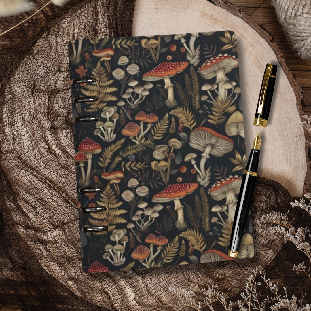 Mushrooms Forestcore Binder Cover & Insert Pages, Ring Binder Notebook ...