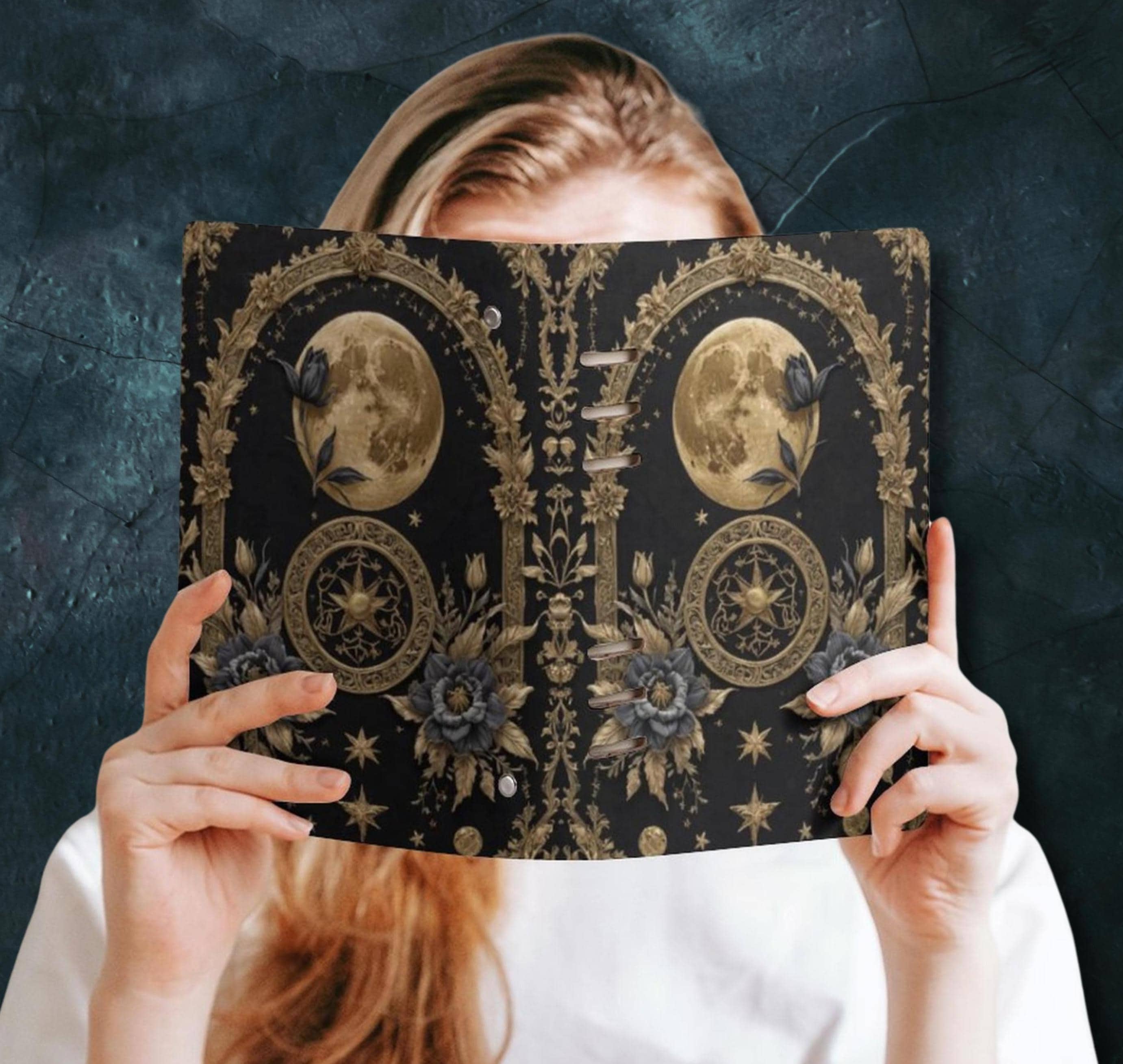 Mystic Moon Planner Cover & Insert Pages, Ring Binder Notebook A5 ...