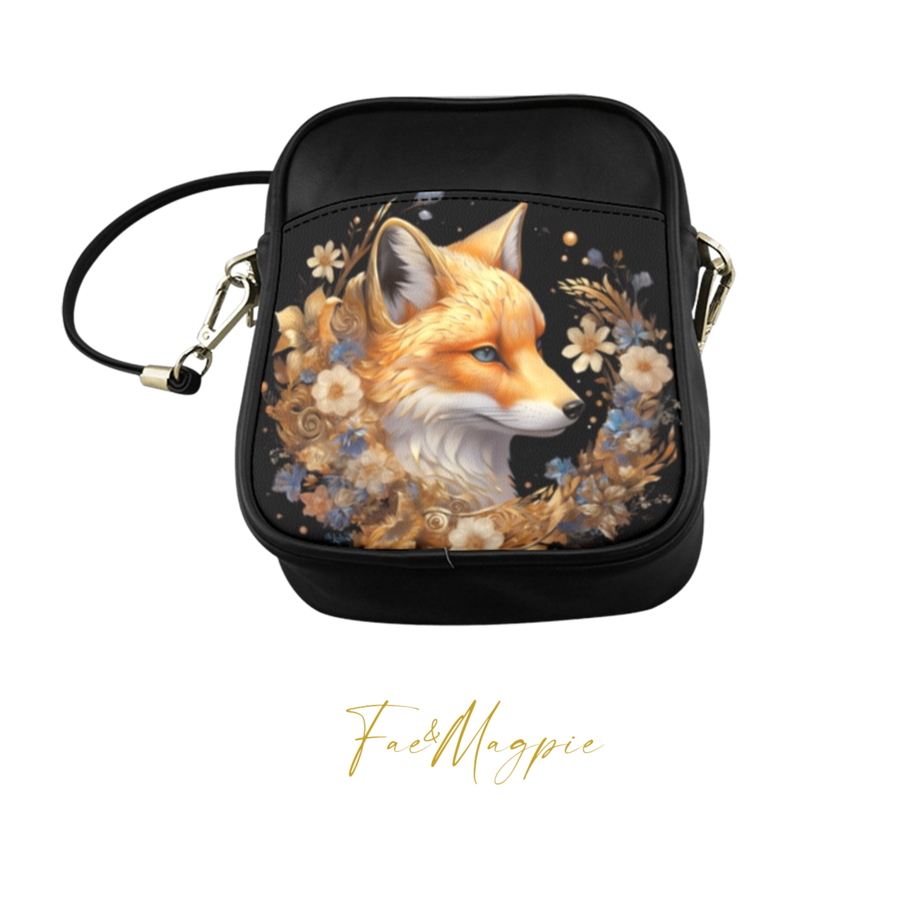 Mystical Fox Cottagecore Sling Bag, Fox Crossed Body Handbag Purse ...