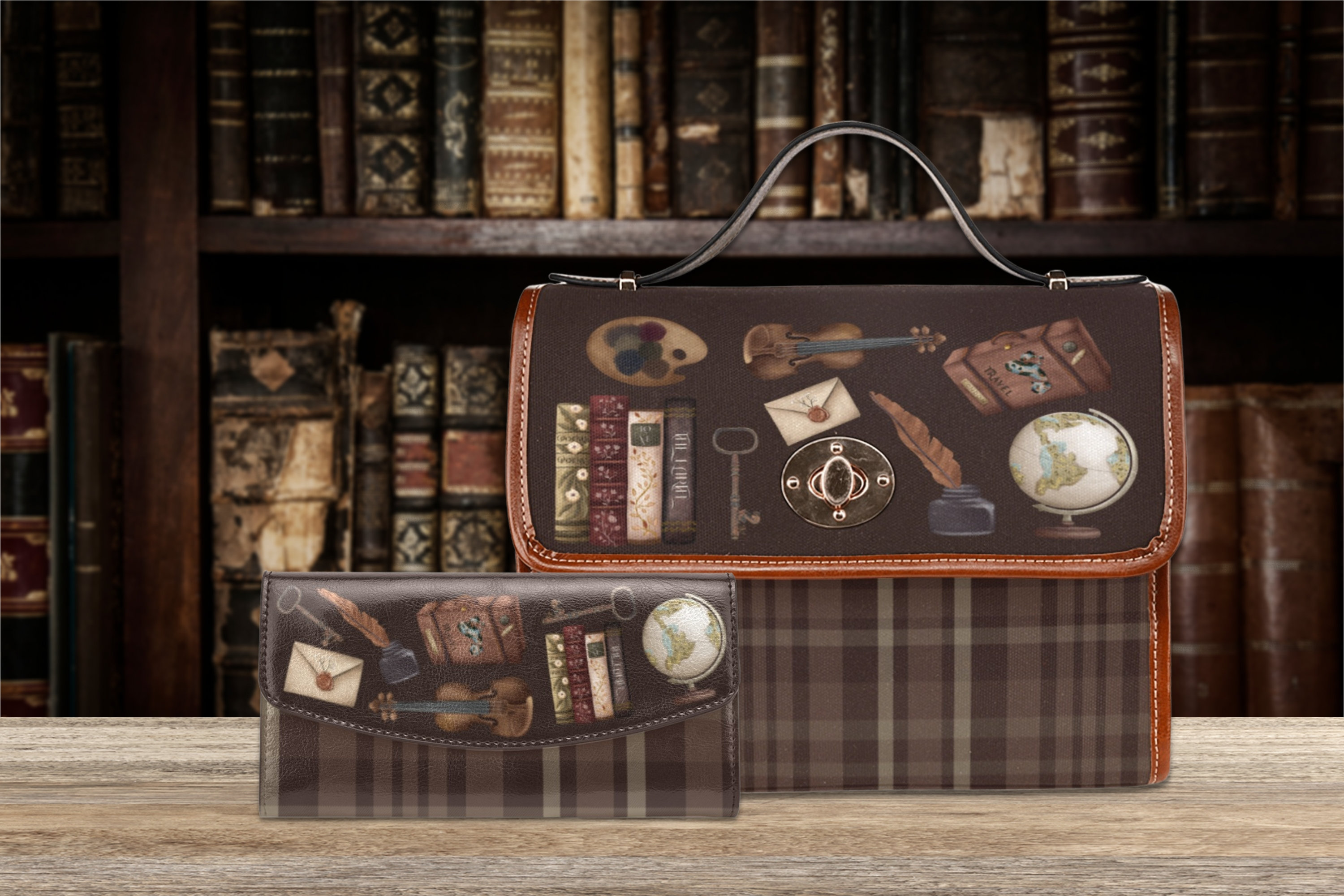 The Academic Retro Canvas Satchel Bag, Dark Academia Bag, Crossed Body ...