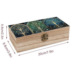 Tree of Life Stained Glass Wooden Storage Box Retro Gothic Desk Pen ...