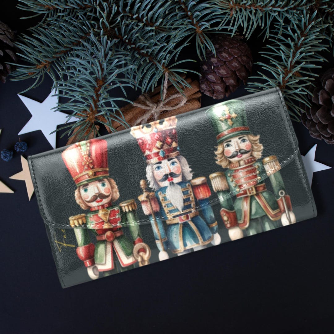 Nutcracker Christmas Wallet, Cute Nutcracker Purse Gift, Festive ...