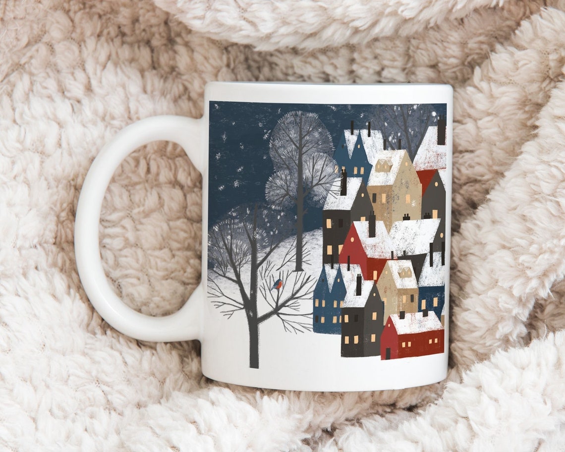 Winter Wonderland Mug, Christmas Mug, Christmas Houses Mug, Christmas ...