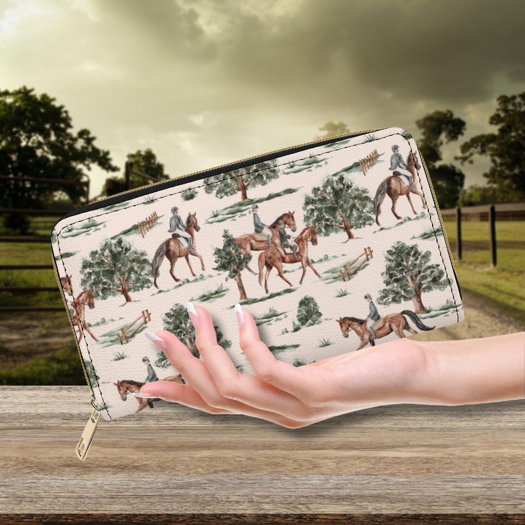 Equestrian Horses Wallet Purse, Horse Lover Gift, Ladies Pony Wallet ...