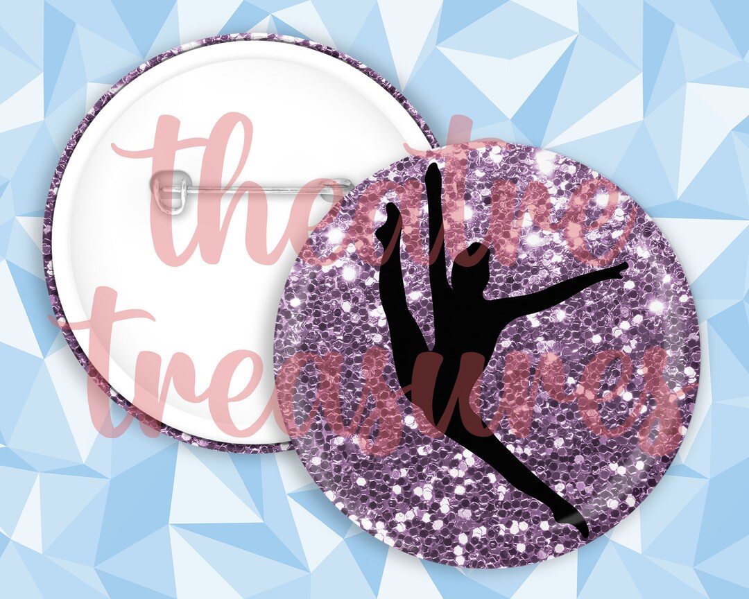 Dance Glitter Badge Side Leap Silhouette - Etsy