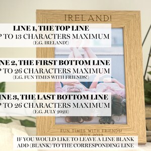 Personalised Custom Text Photo Frame Engraved Photo Frame - Etsy