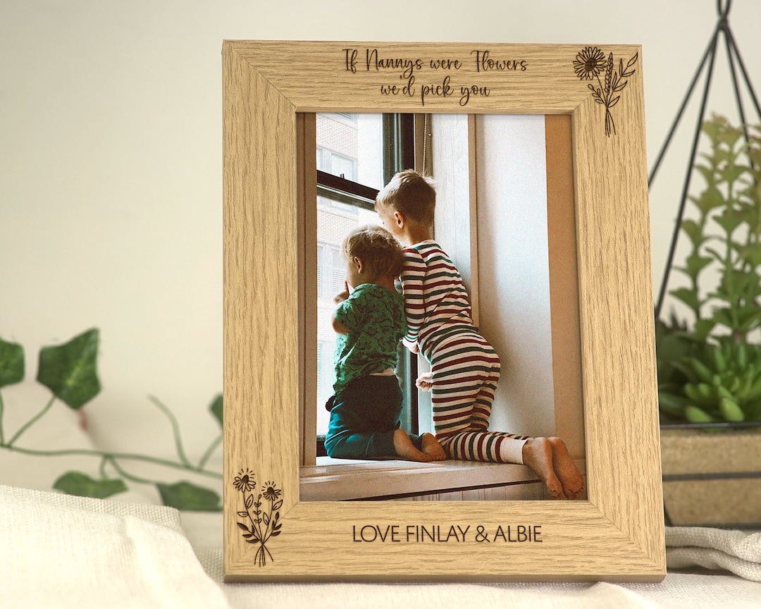 Gift for Nan 'if Nannys Were Flowers' | Photo Frame Gift for Nan, Nanny ...