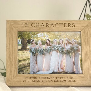 Personalised Custom Text Photo Frame | Engraved Photo Frame - Etsy