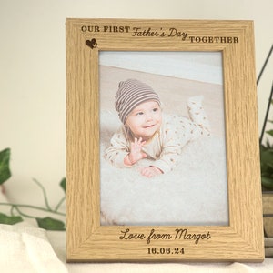 Our First Father's Day Photo Frame | Gift for Dad Daddy Dada Photo ...