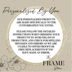 Personalised Custom Text Photo Frame | Engraved Photo Frame - Etsy