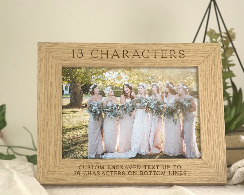 Personalised Custom Text Photo Frame Engraved Photo Frame - Etsy