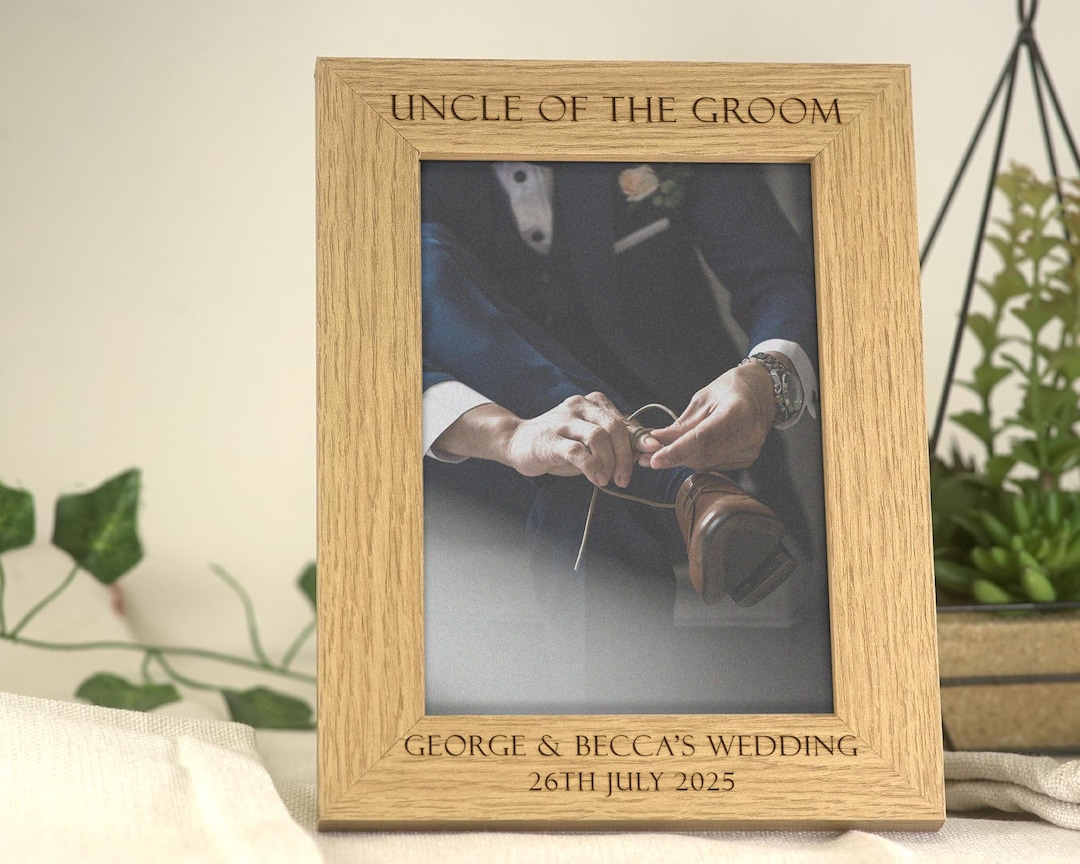 Uncle of the Groom Uncle of the Bride Gift | Uncle Personalised Wooden ...