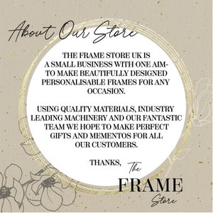 Personalised Custom Text Photo Frame | Engraved Photo Frame - Etsy