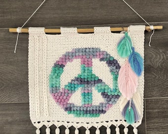 Peace Sign Crochet - Etsy