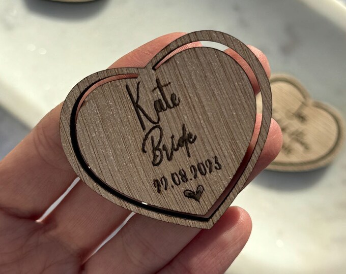 Engraved Wood Place Settings for Bridal Shower. Wedding Name Places ...