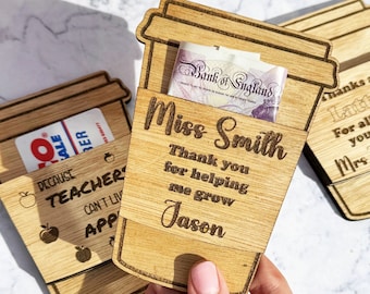 Teacher Gifts Gifts for A Teachers Teacher Gift Card Holder Coffee Gift ...