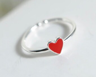 Red Heart Ring | Etsy