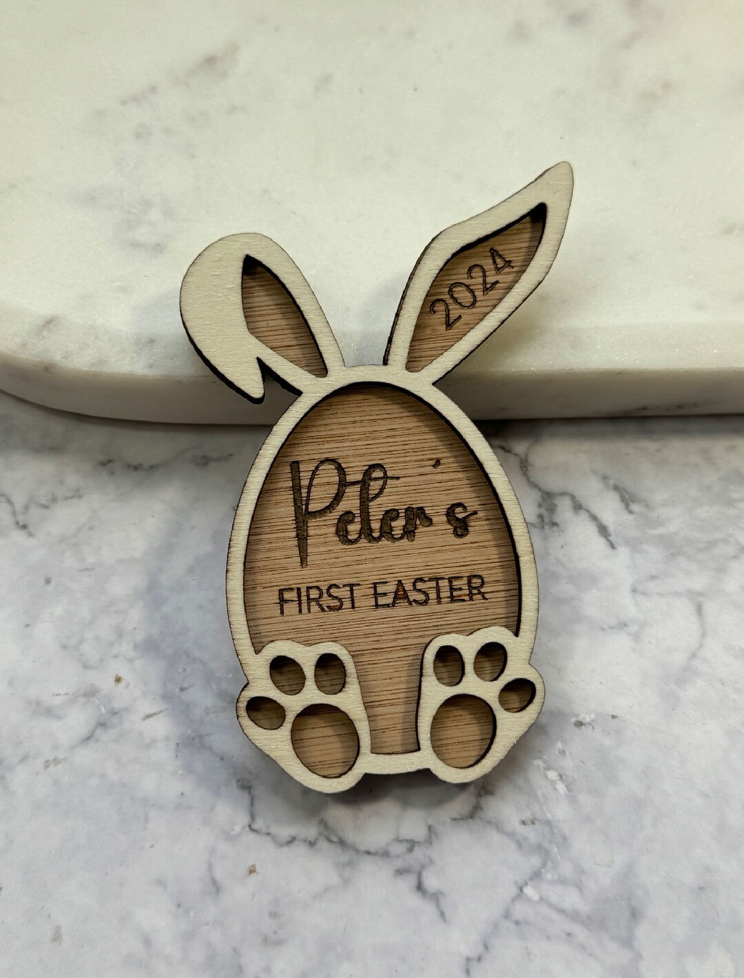 Personalised My First Easter Bunny Photo Prop, 1st Easter Wooden ...