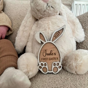 Personalised My First Easter Bunny Photo Prop, 1st Easter Wooden ...