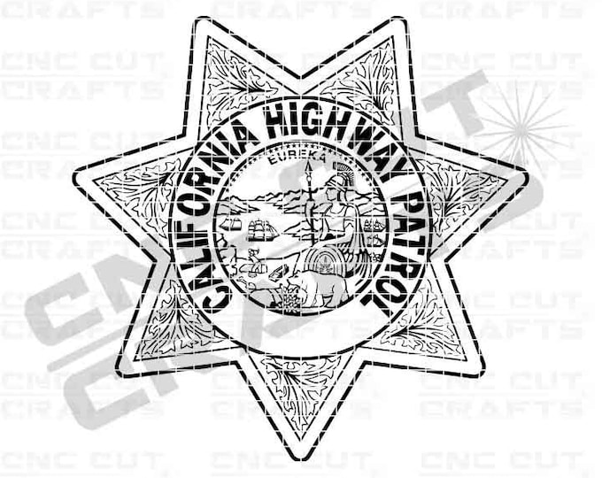 SVG Probation Officer Star Badge Vector File for Cnc - Etsy