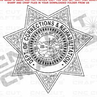CDCR Svg Seal Star Badge Vector File California Dept of Corrections and ...