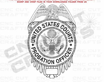 US Courts Probation Officer Svg Logo Badge Monogram Emblem - Etsy