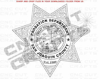 California Probation Badge Svg - Etsy
