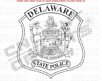 Delaware State Police Badge SVG - Etsy