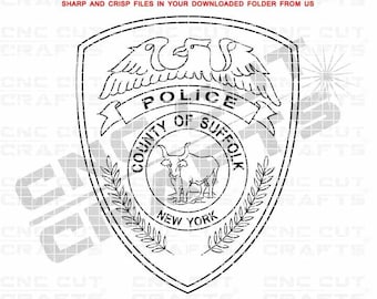 County of Suffolk Police Badge SVG - Etsy