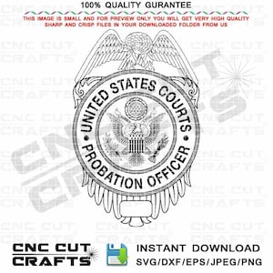 Us Courts Probation Badge Svg - Etsy