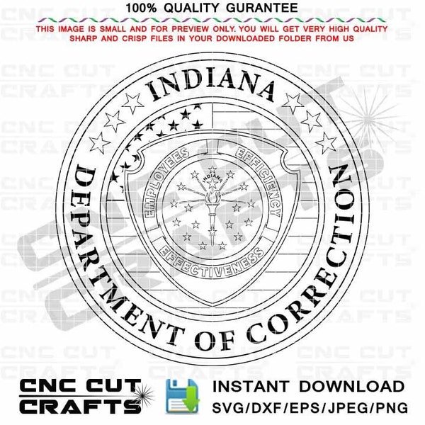 Department of Corrections Logo - Etsy