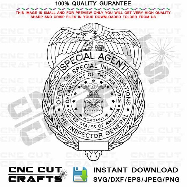 Special Agent Badge - Etsy