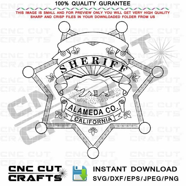 Alameda County Sheriff Vector Badge - Etsy