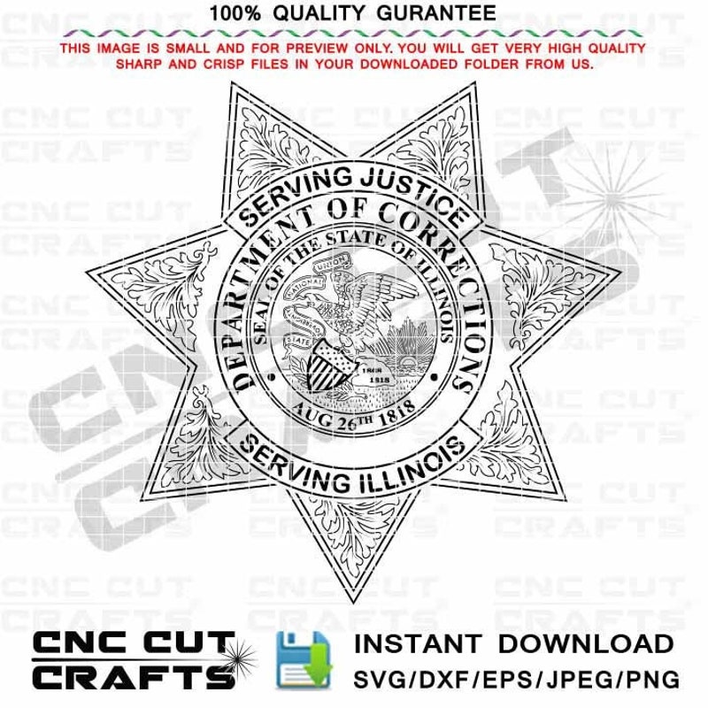 Department of Corrections Badge Svg - Etsy