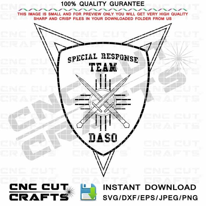 Special Response Team DASO Logo Vector Svg Badge Patch Seal | Etsy