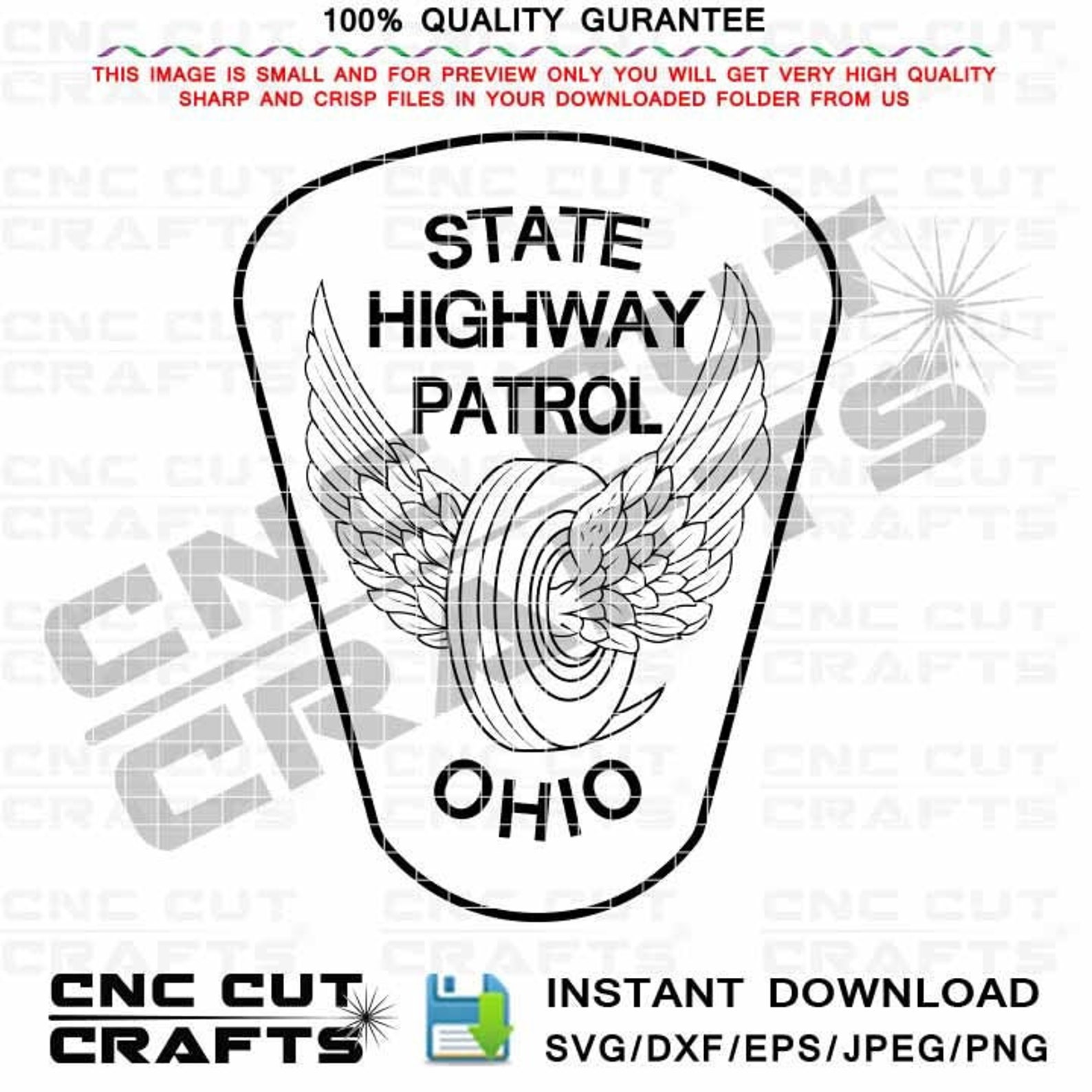 Ohio State Highway Patrol Svg Badge Patch State Trooper Monogram Logo ...